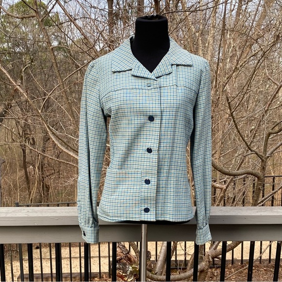 Vintage | Jackets & Coats | Vintage 5s 60s Plaid Mod Clueless Shirt ...